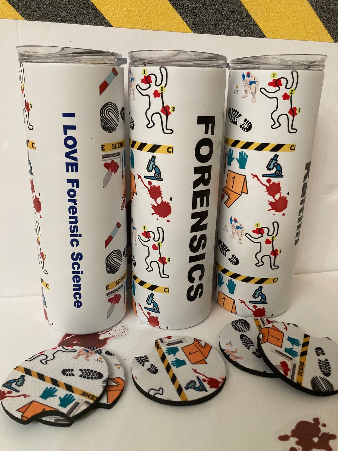 Forensic Science Custom Tumbler Forensics Csi Latents Bottle Gift Glow ...