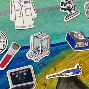 Forensics Sticker Pack: Crime Scene Investigator Gift, 28 Waterproof ...