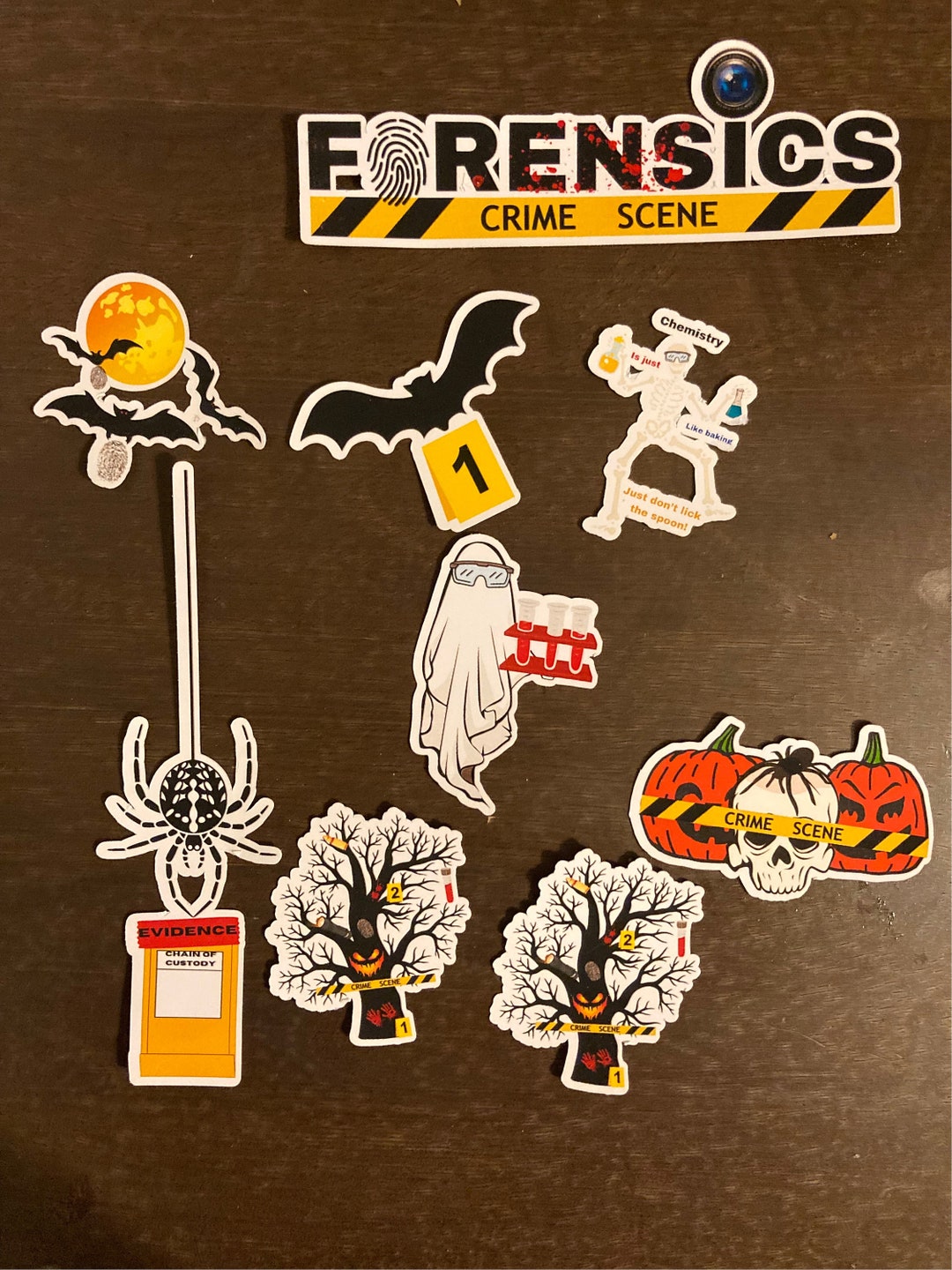 Forensics Stickers Halloween Forensic Science Gift Halloween Forensic ...