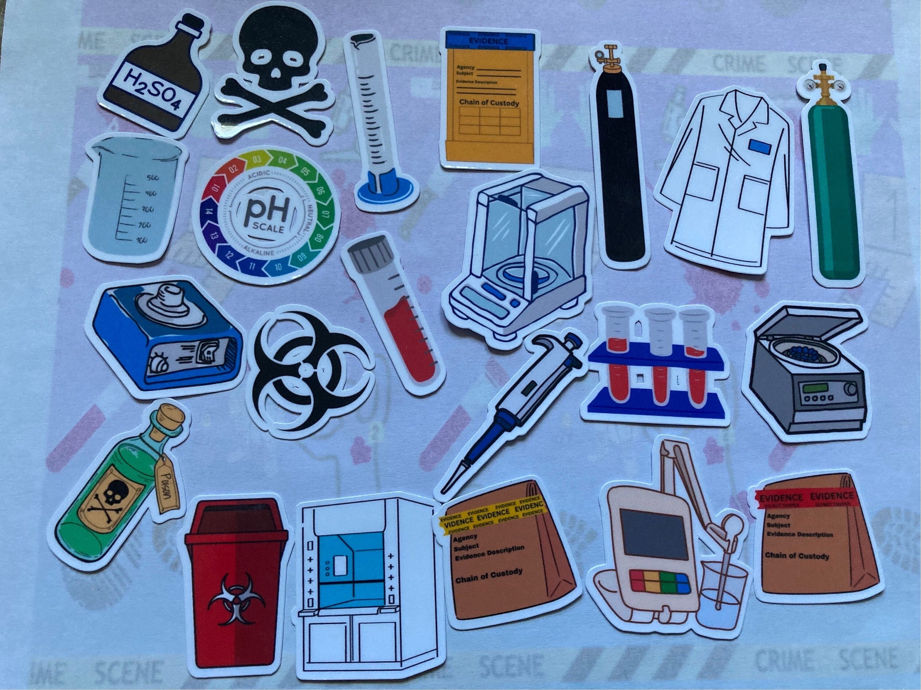 Forensic Toxicology Chemistry Stickers Gift Forensic Science Pack 22 ...
