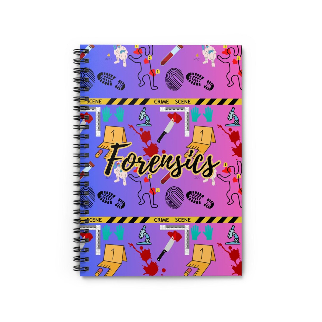 Forensic Science Spiral Notebook - Personalized Crime Scene Evidence ...