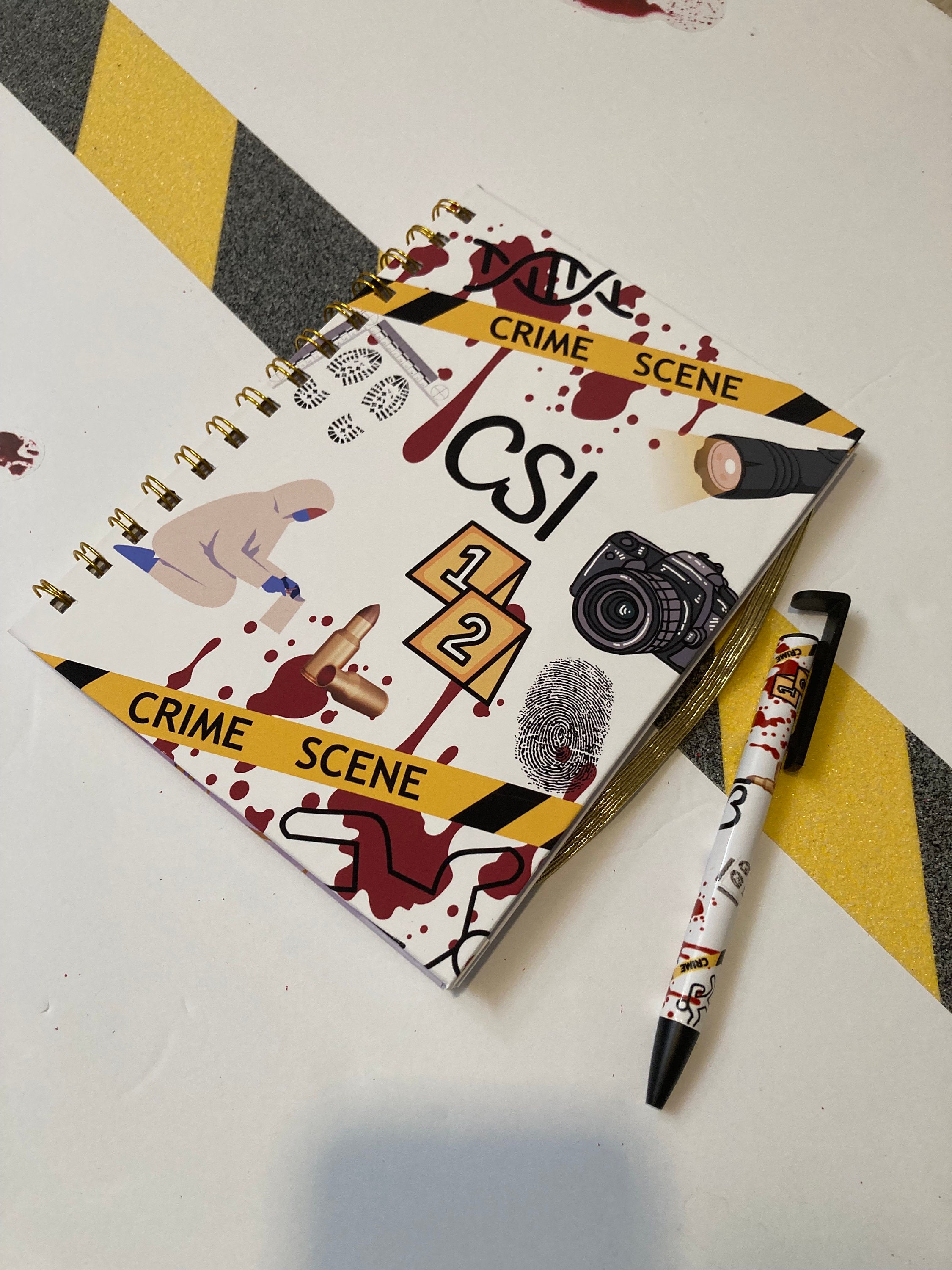 Crime Scene Science Hardcover Handmade Notebook Personalized Forensic Science Journal Pen Set ...