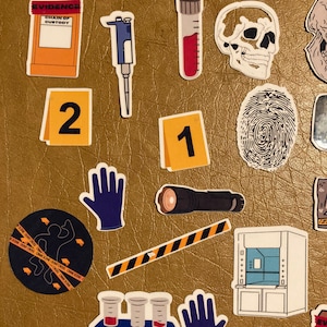Forensics Stickers Gift Forensic Science Sticker Pack 22 Vinyl Sticker ...