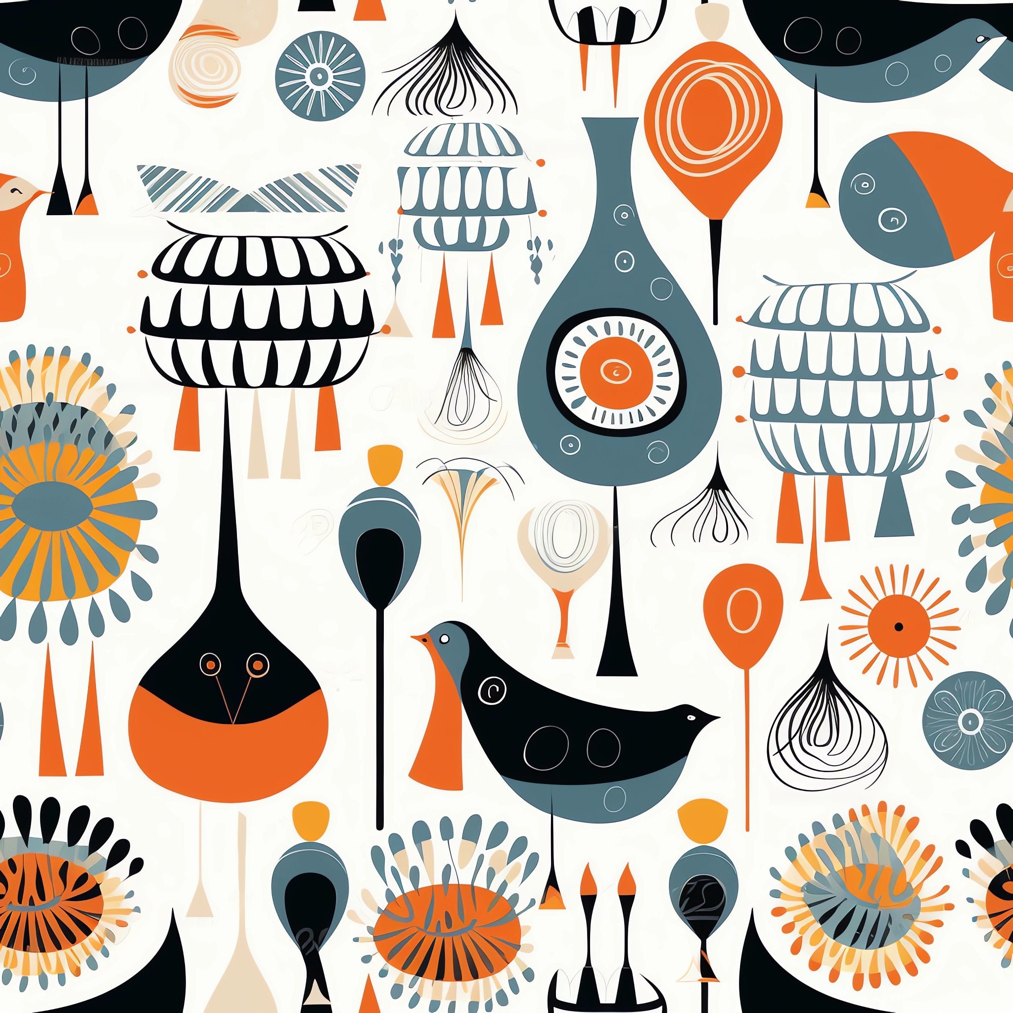 6 Scandinavian Seamless Digital Papers Pattern Scrapbook - Etsy