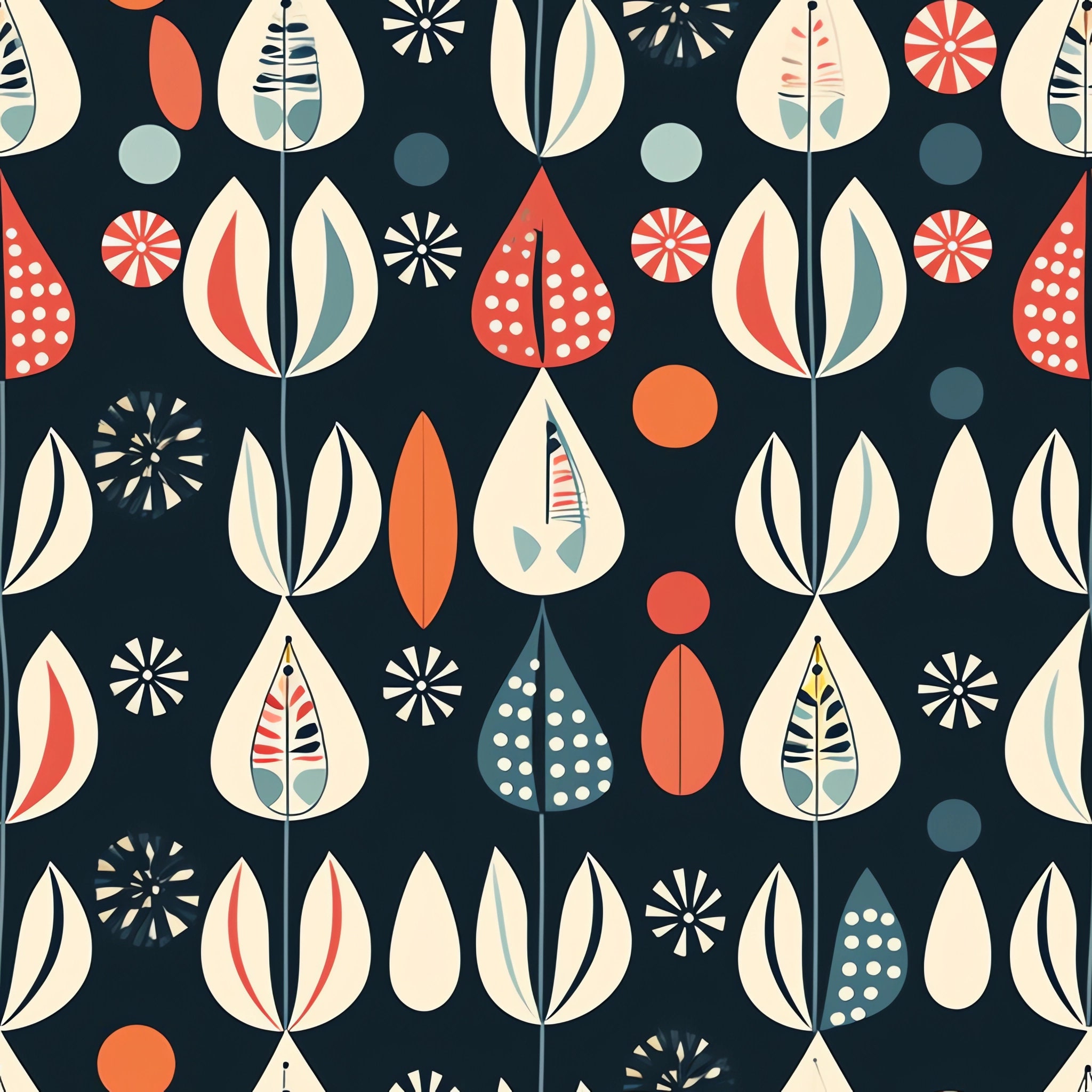 6 Scandinavian Seamless Digital Papers Pattern Scrapbook - Etsy