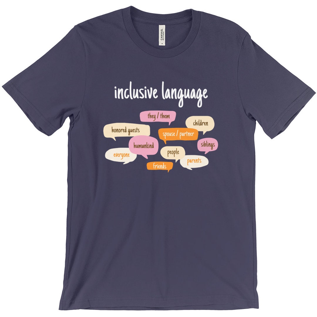 Inclusive Language T-shirt Inclusivity Diverse Parents - Etsy