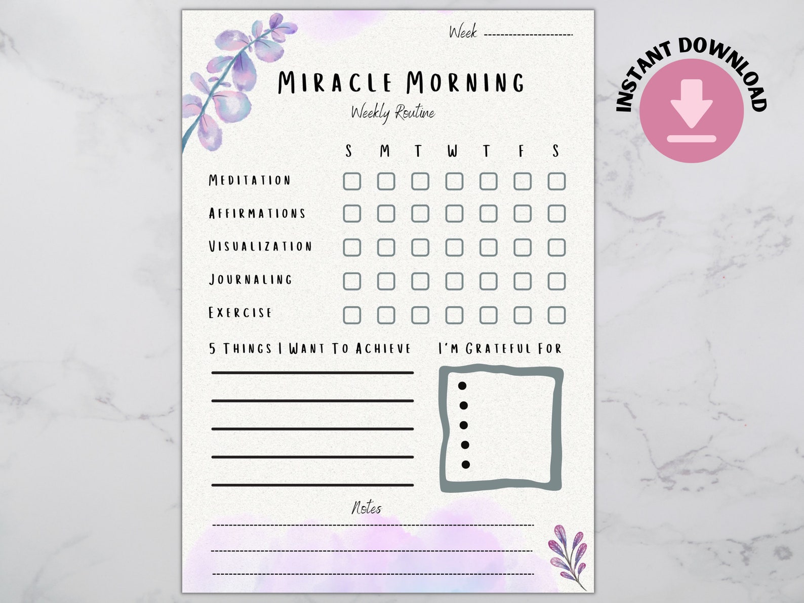 Miracle Mornings Routine, Miracle Mornings Planner, Morning Routine ...