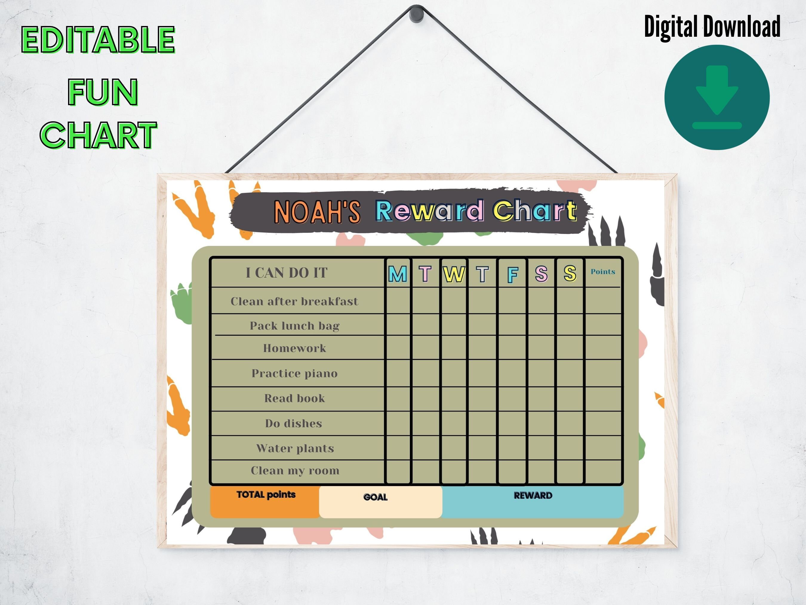 EDITABLE Reward Chart 12 Behavior Charts Pastel Rainbow - Etsy