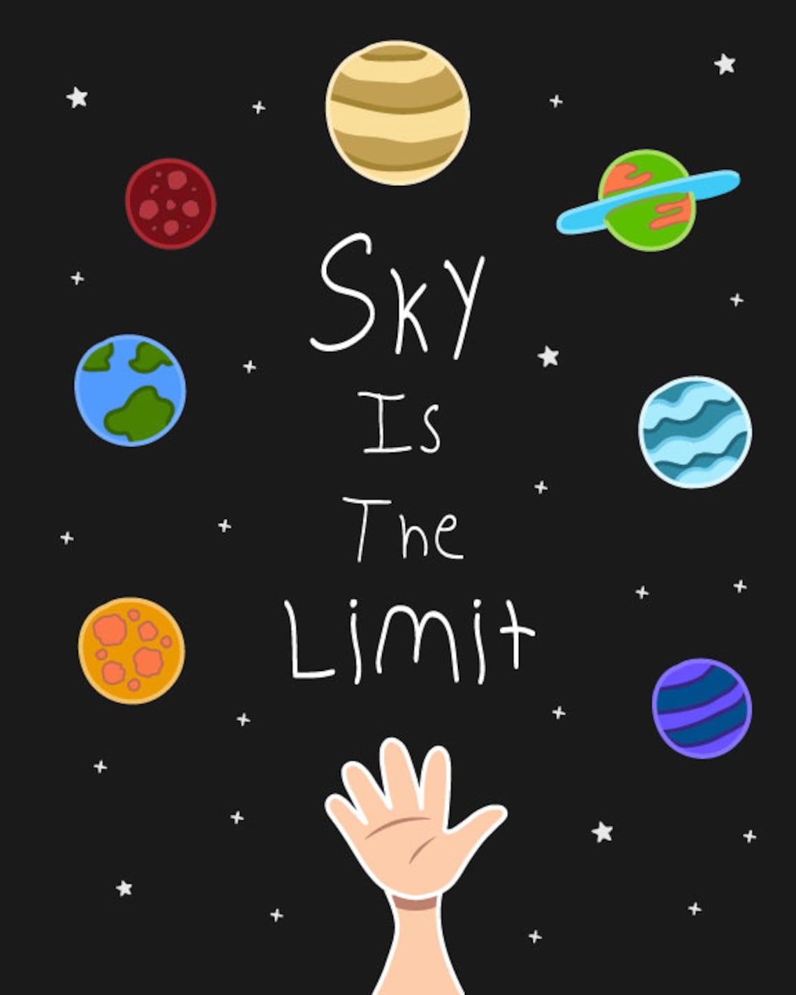 Space Kids Nursery Décor With Inspirational Quotes Set of 4 Prints 8x10 ...
