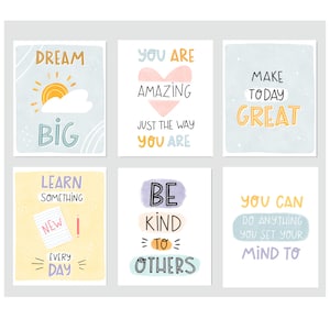 Kids Playroom Inspirational Art Wall Decor | Set of 6 Prints 8x10 ...