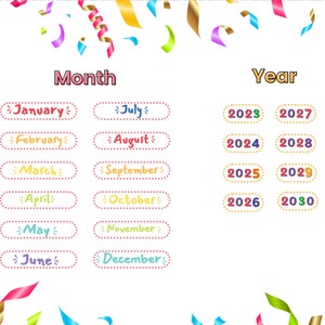 Daily Calendar Kids, Perpetual Kids Calendar, Calendar Kids, Months of ...