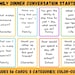 Family Dinner Conversation Cards, Family Conversation Cards for Kids ...