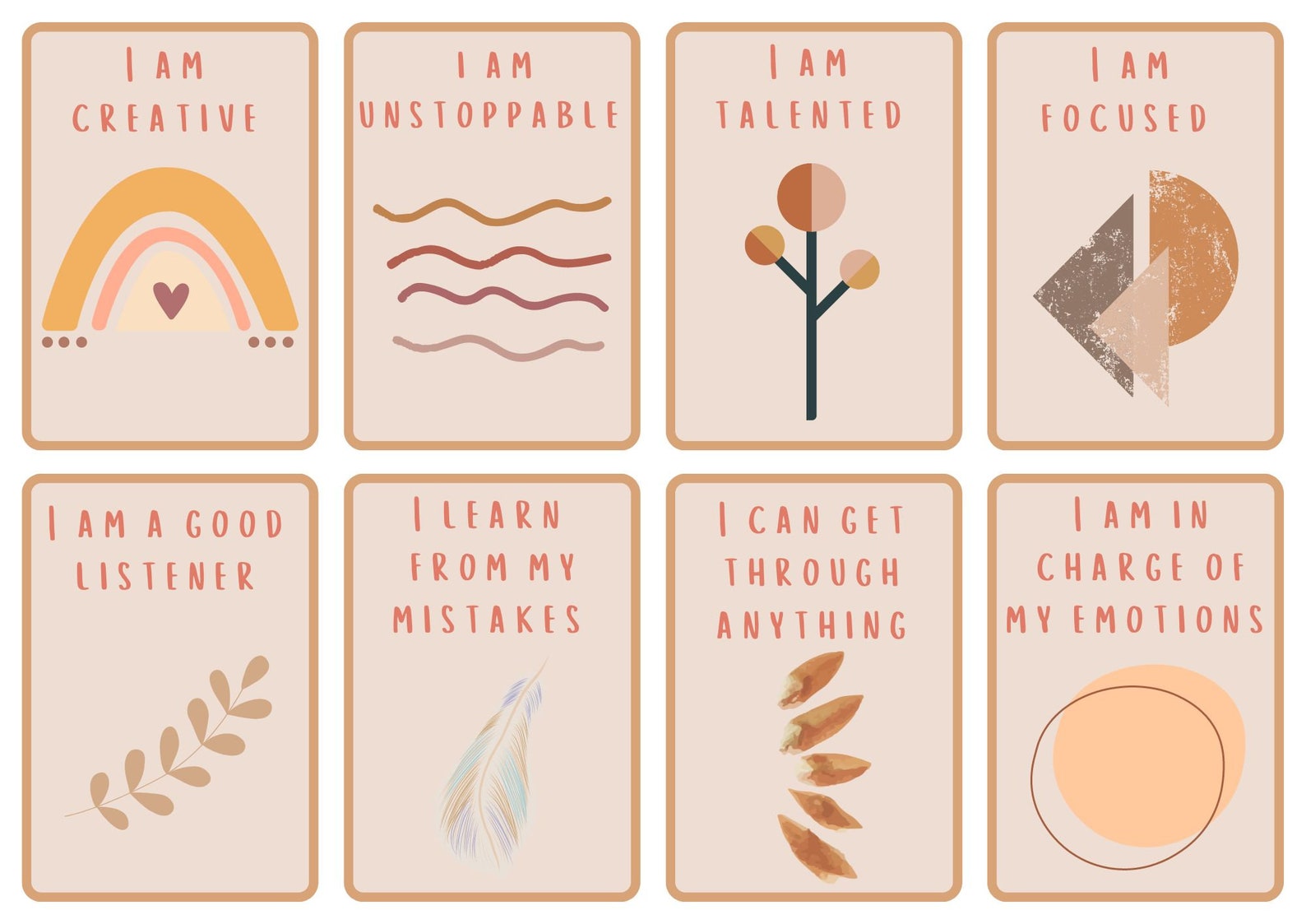 Daily Affirmation Cards, Printable Cards, Positive Affirmation Cards ...