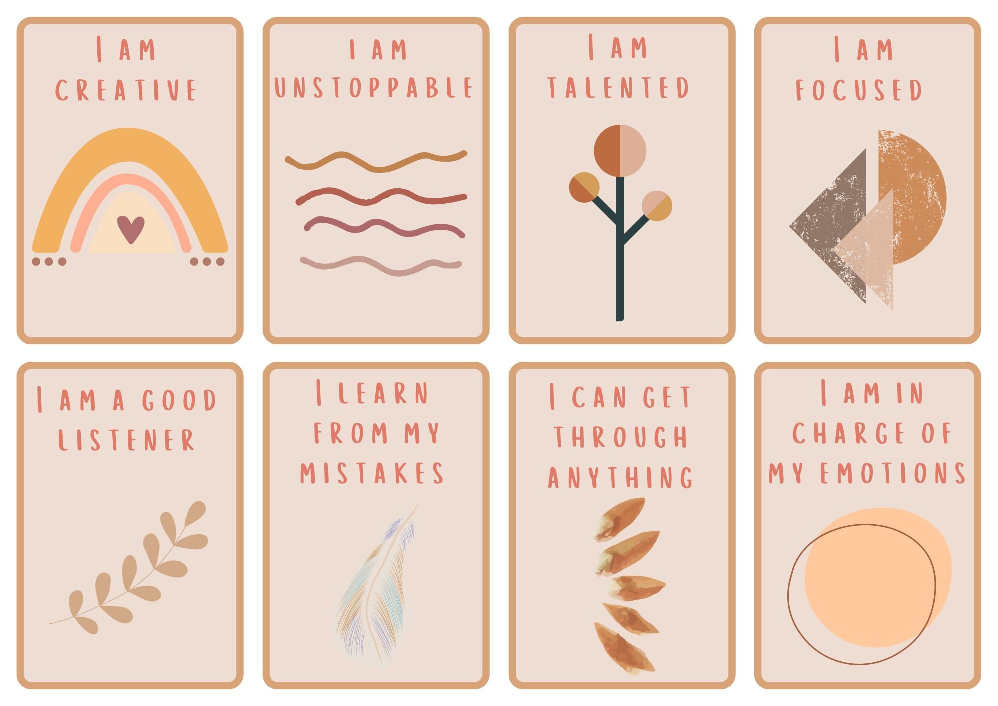 Daily Affirmation Cards, Printable Cards, Positive Affirmation Cards ...