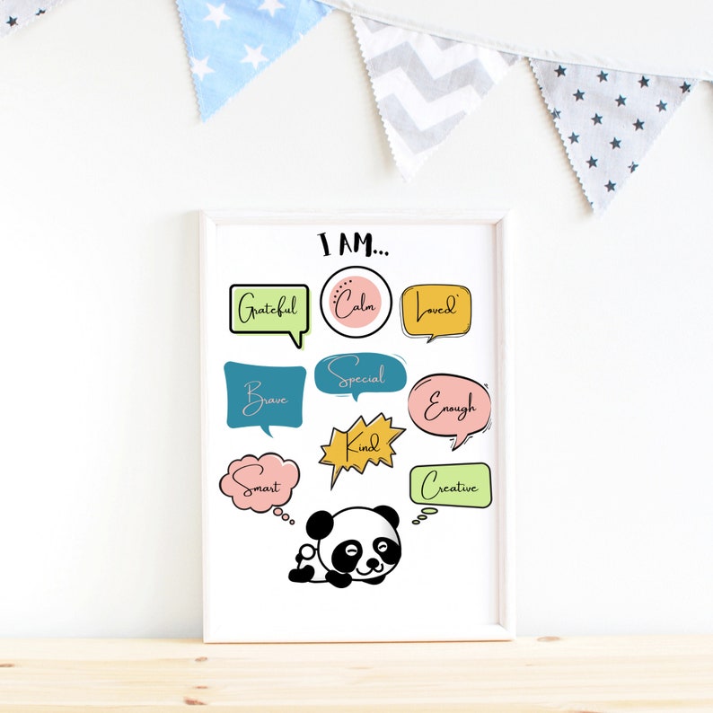 Affirmation Wall Art for Kids, Owl Poster Kids Room Art, Kids Room ...