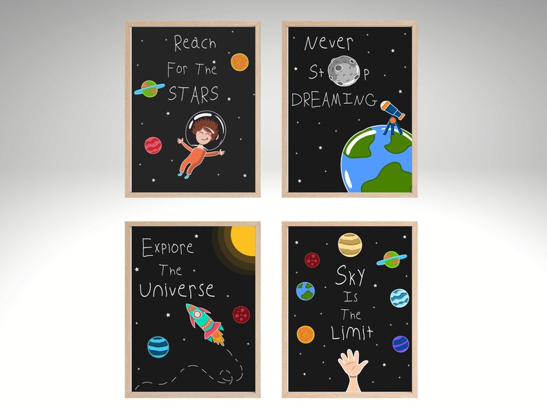 Space Wall Art, Space Poster, Space Nursery Decor, Space Art for Kids ...