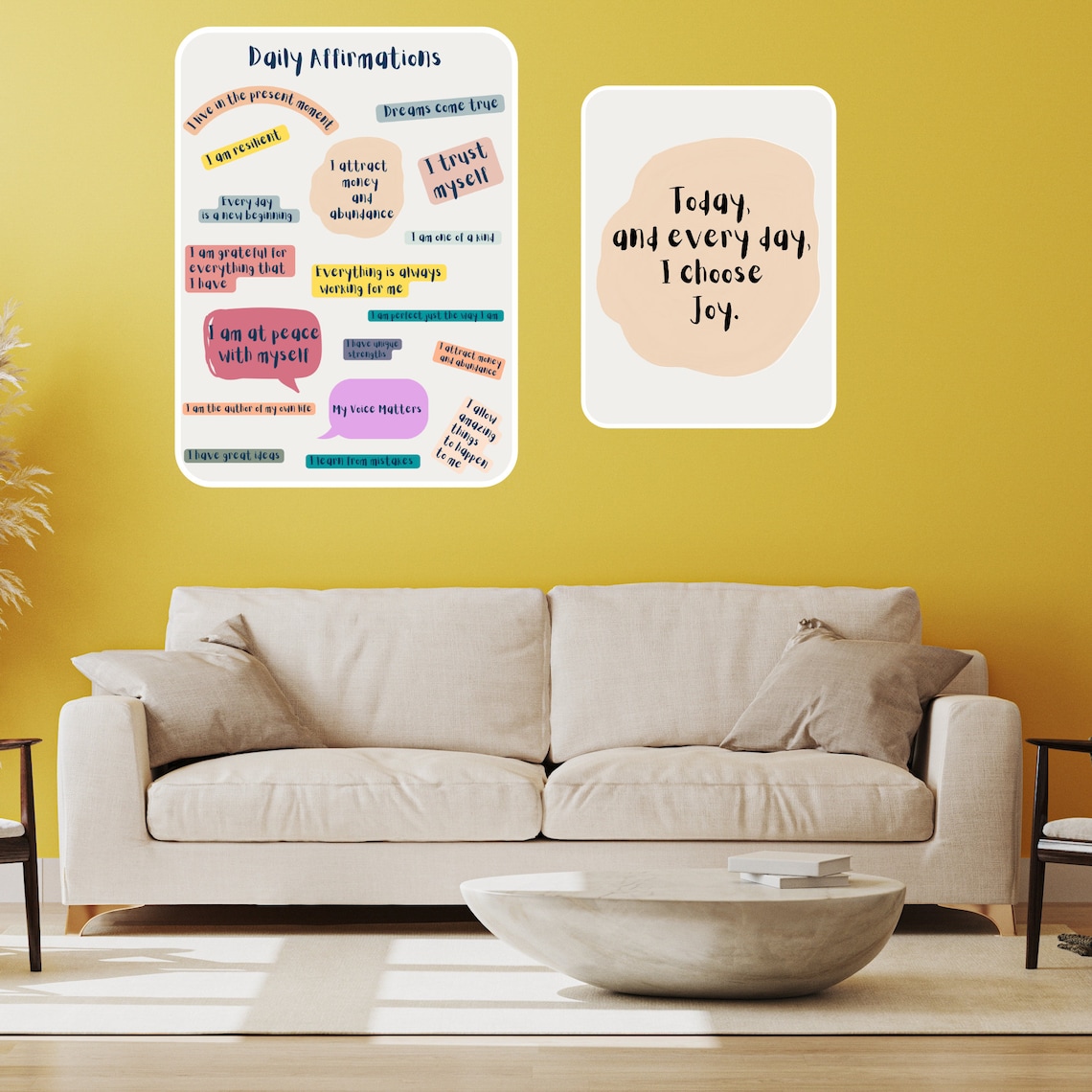 Daily Affirmations Poster Printable, Motivational Poster Growth Mindset ...