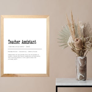 Editable School Teacher Assistant Poster L Printable, Teacher Assistant ...