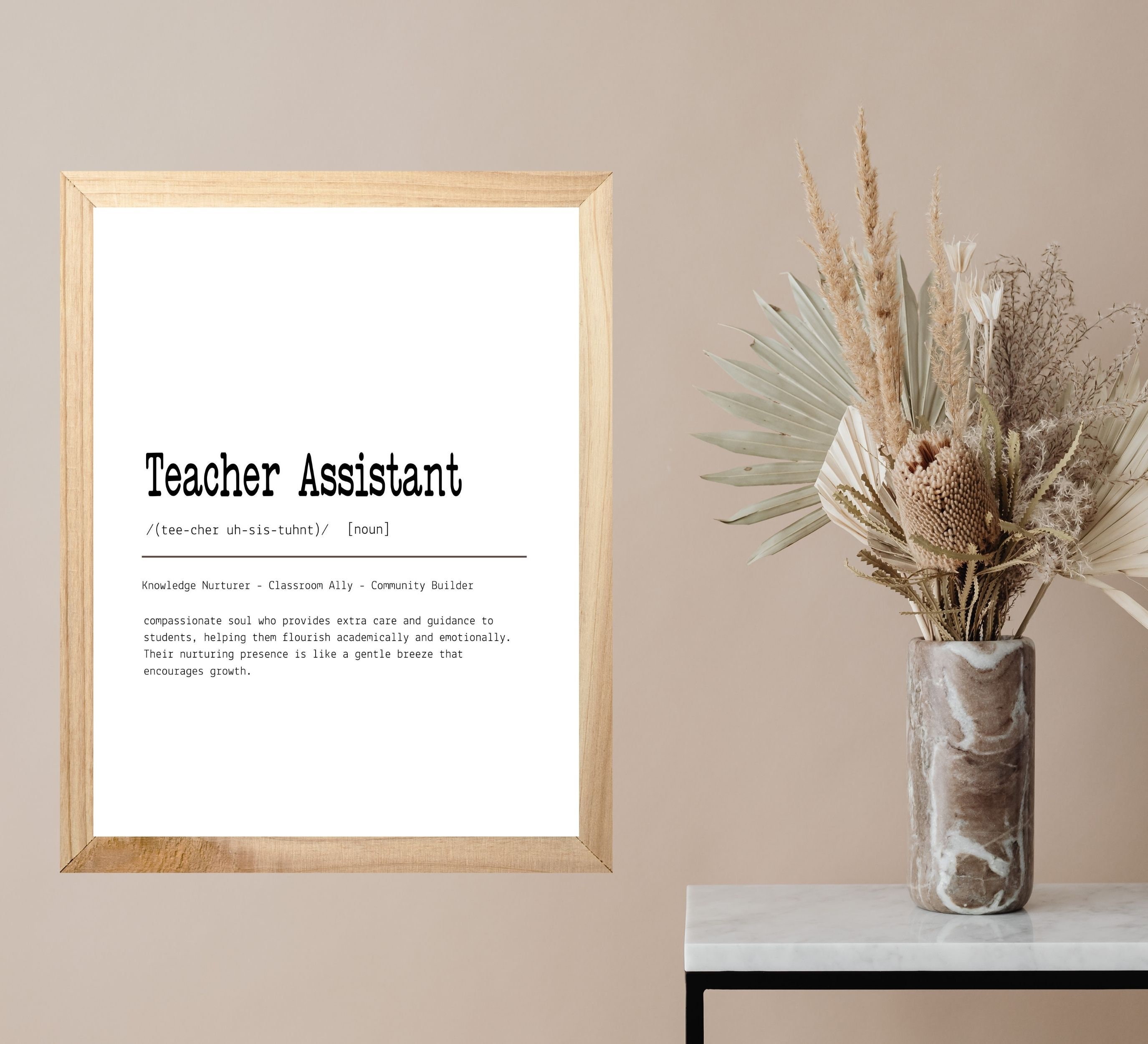Editable School Teacher Assistant Poster L Printable, Teacher Assistant ...