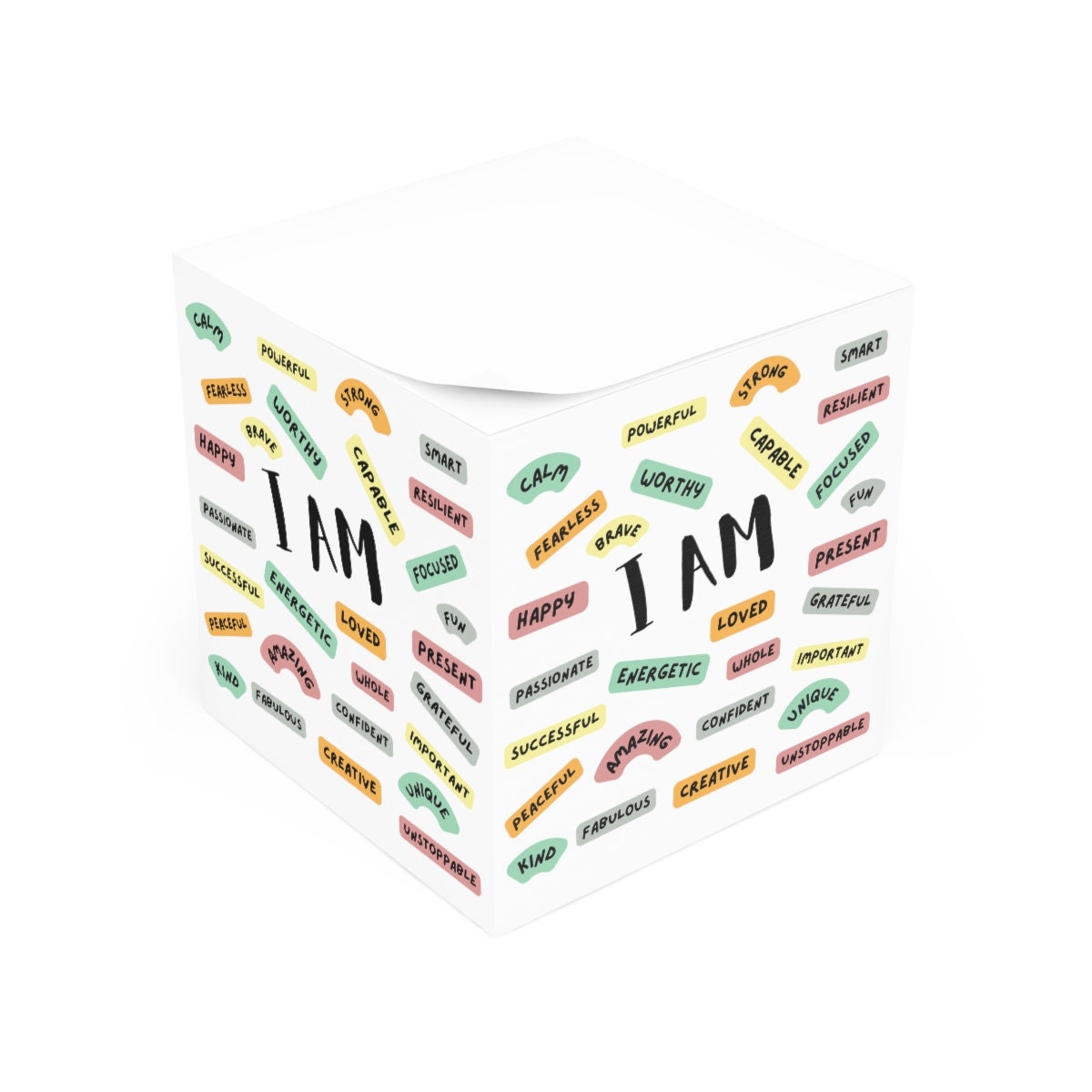 Affirmation Sticky Notes, Inspirational Note Cube, Affirmations Paper ...