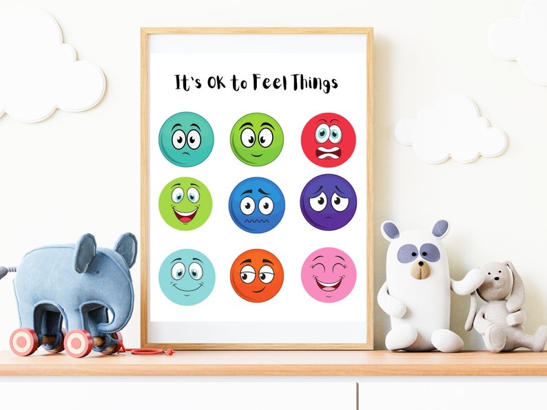 Kids Emotions Emoji Emoji Poster Feelings Chart Emotions - Etsy