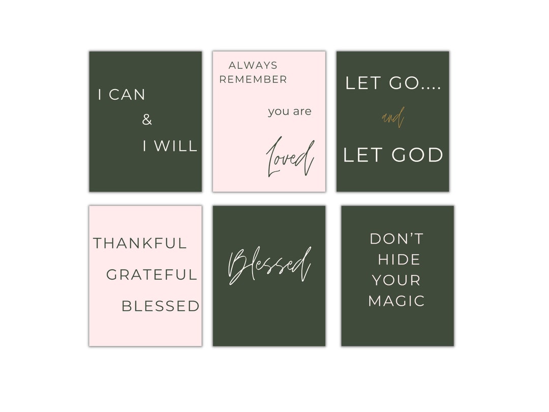 Faith Spiritual Posters Printable, Office Room Decor, Positive Quotes ...