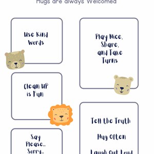 Kids Rules Poster, Family Rules, Playroom Rules, Behavior Print, Kids ...