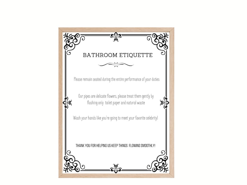 Cute Bathroom Art, Toilet Sign, Bathroom Sign, Flush Toilet, Bathroom ...