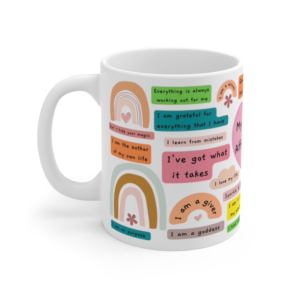 Daily Affirmations Mug Ceramic Mugs 11oz15oz20oz Positive - Etsy