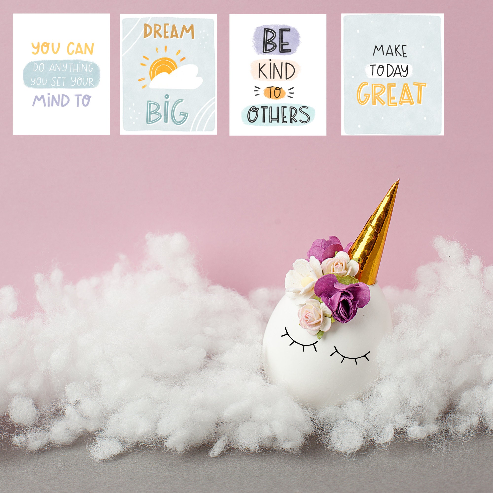 Kids Playroom Inspirational Art Wall Decor Set of 6 Prints 8x10digital ...