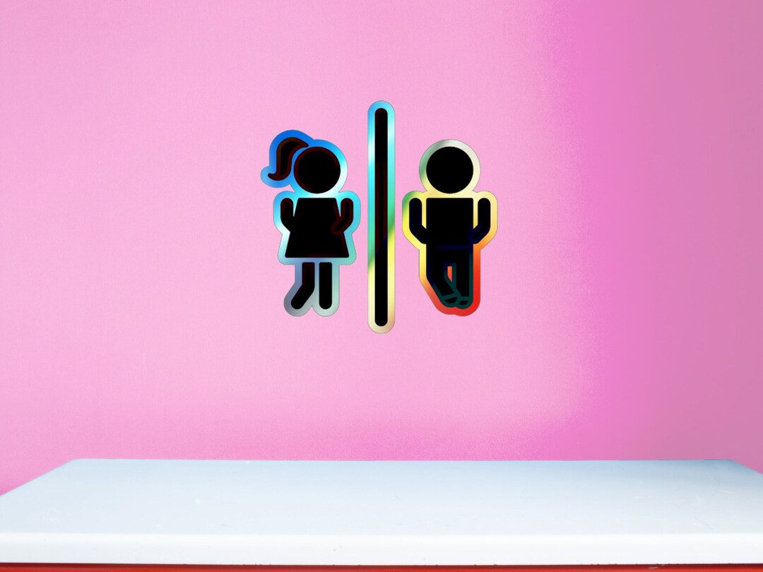 Cute Bathroom Sign, Bathroom Decal, Funny Bathroom Signs, Bathroom Tile ...