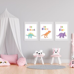 Dinosaur Decor, Set of 6 Digital Prints, Dinosaur Wall Art for Kid Room ...