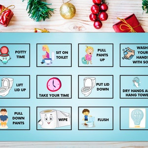 Potty Training Chart, Bathroom Routine Chart, Habit Training Printable ...