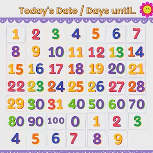Daily Calendar Kids, Perpetual Kids Calendar, Calendar Kids, Months of ...