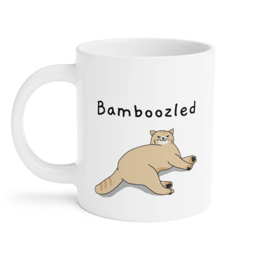 Bamboozled Cat Mug, Cat Lover Mug, Cat Lover Gift, Sarcastic Cat, Cat ...