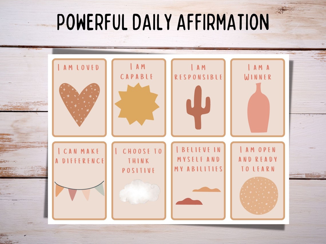 Daily Affirmation Cards, Printable Cards, Positive Affirmation Cards ...