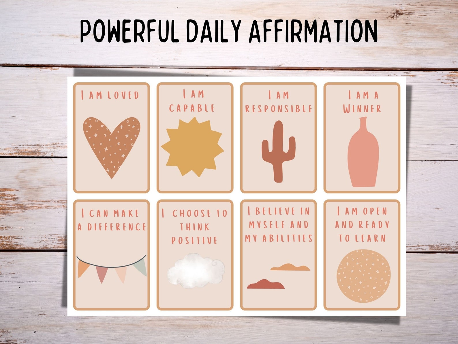 Daily Affirmation Cards, Printable Cards, Positive Affirmation Cards ...