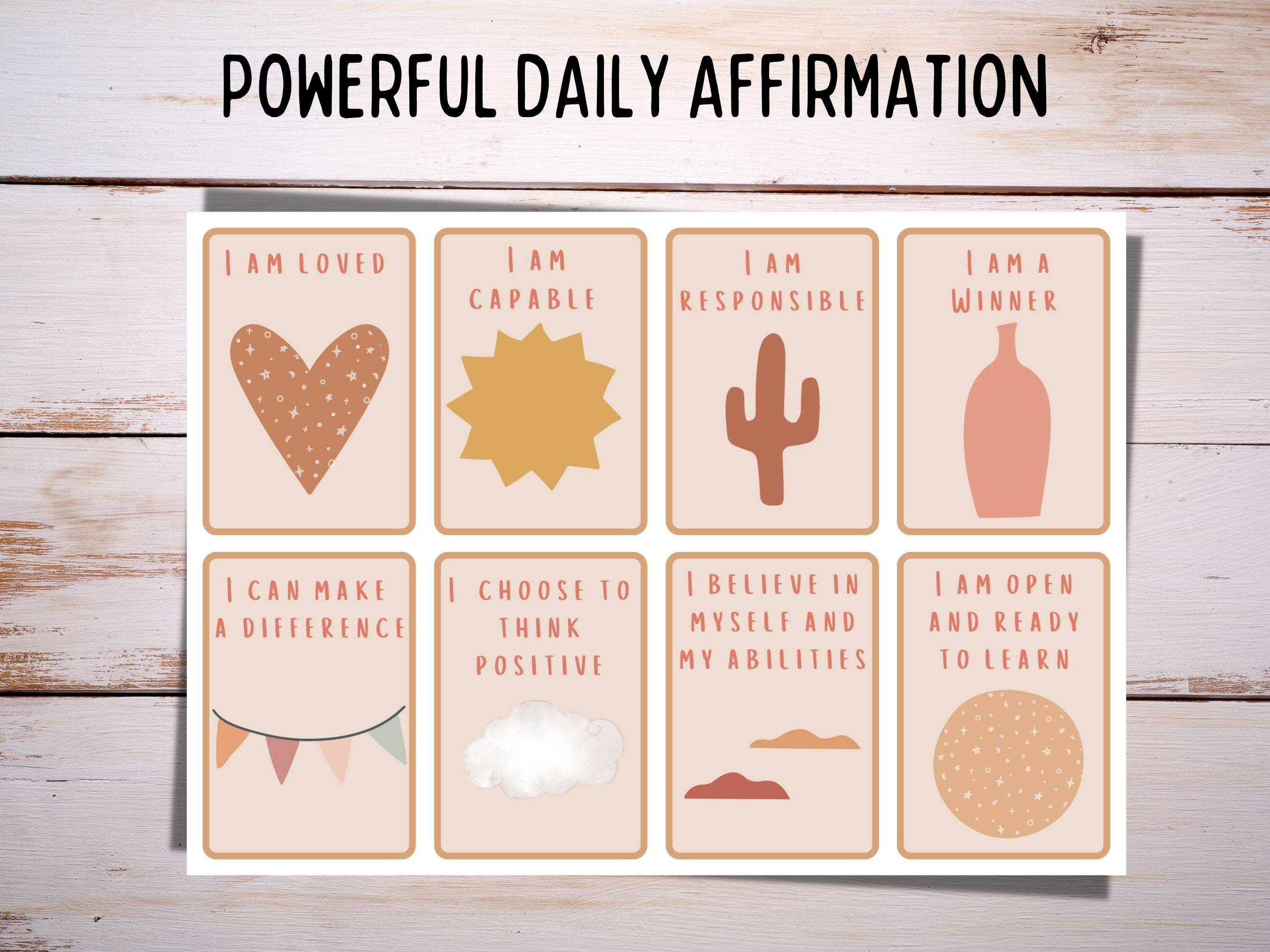 Daily Affirmation Cards, Printable Cards, Positive Affirmation Cards ...