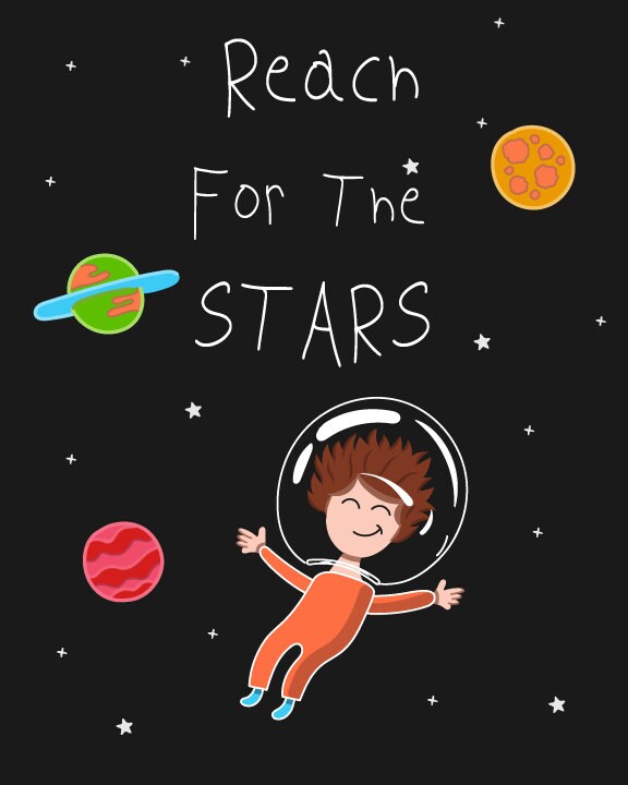Space Kids Nursery Décor With Inspirational Quotes Set of 4 Prints 8x10 ...