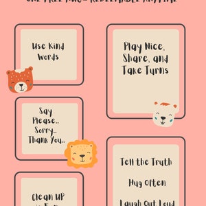 Kids Rules Poster, Family Rules, Playroom Rules, Behavior Print, Kids ...
