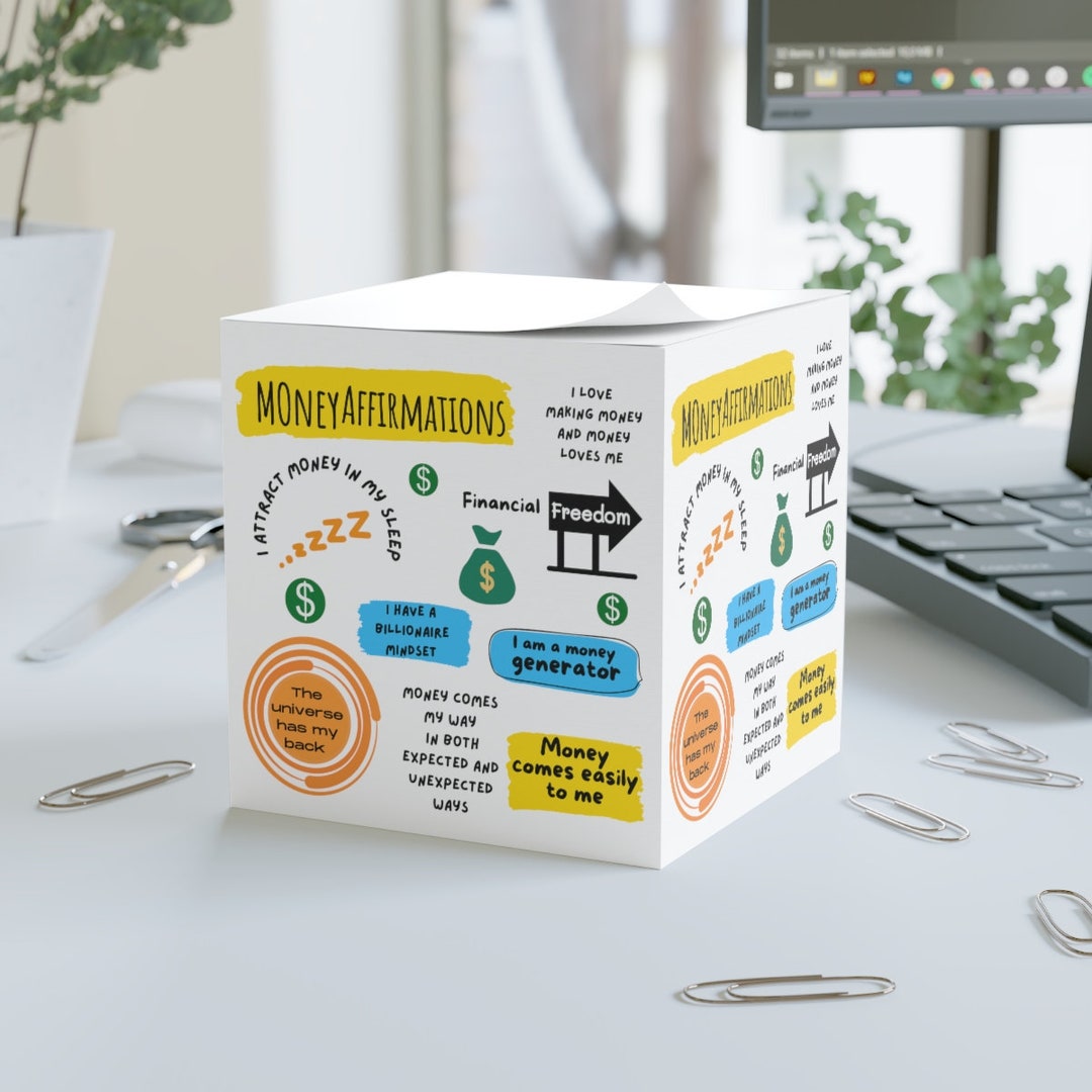 Money Affirmations Sticky Note Reminders, Motivational Sticky Notes ...