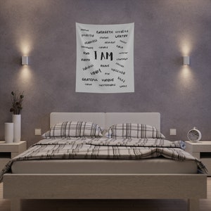Affirmations Wall Tapestry, Quotes Tapestry, Wall Tapestry Hanging ...