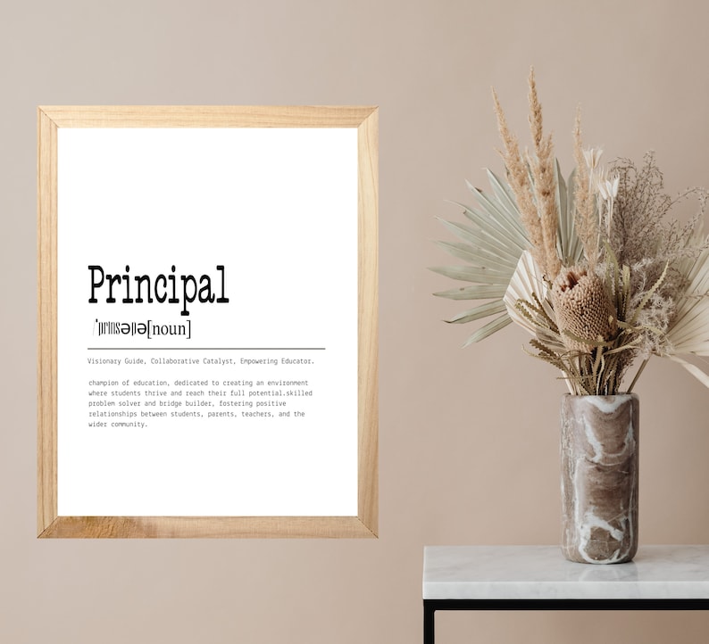 Principal Gift Principal Printable Sign Editable School - Etsy Canada
