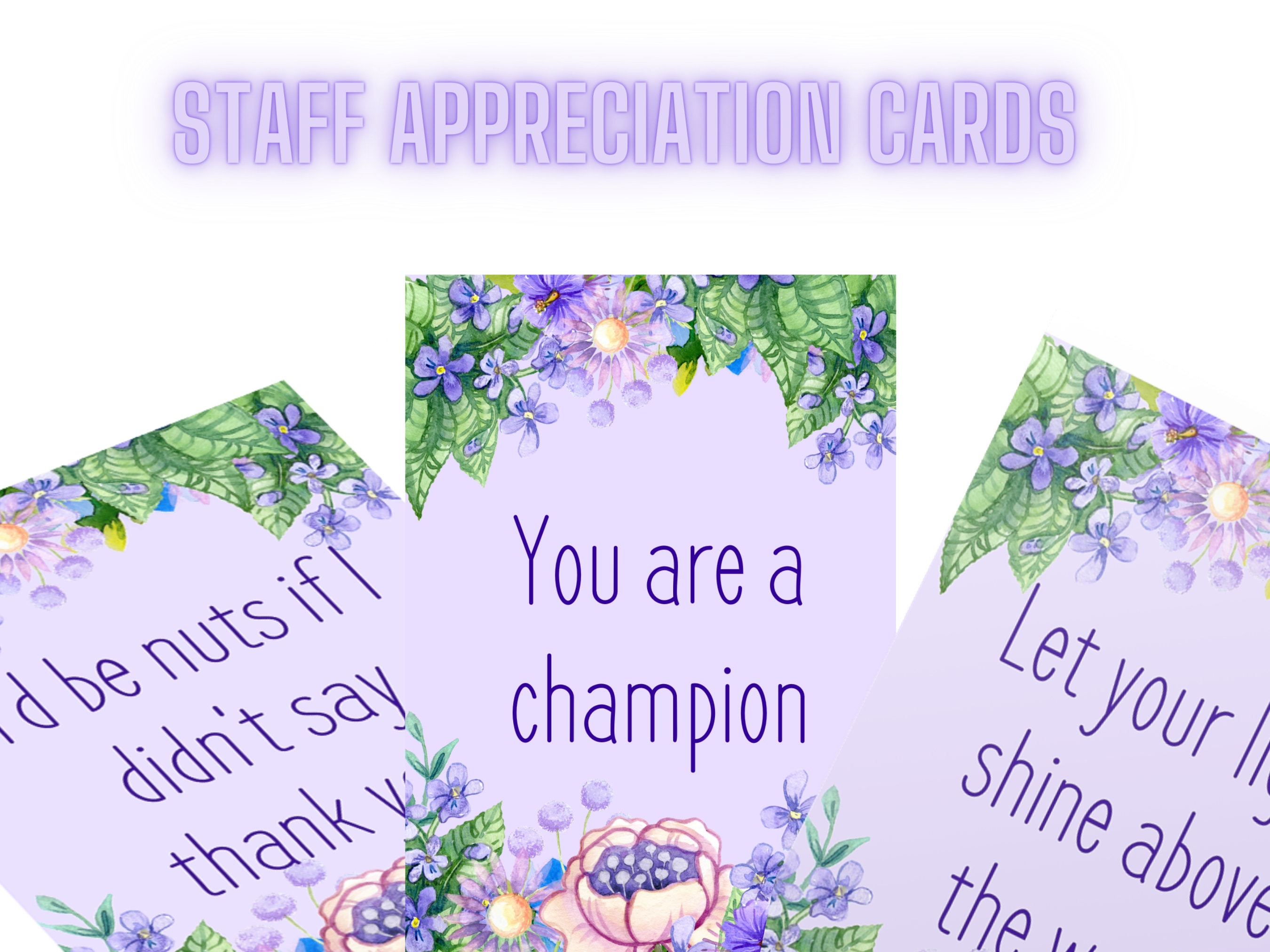 Staff Appreciation Cards, Staff Employee Appreciation Cards, Employee ...