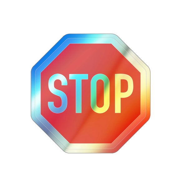 Stop Sign Holographic - Etsy