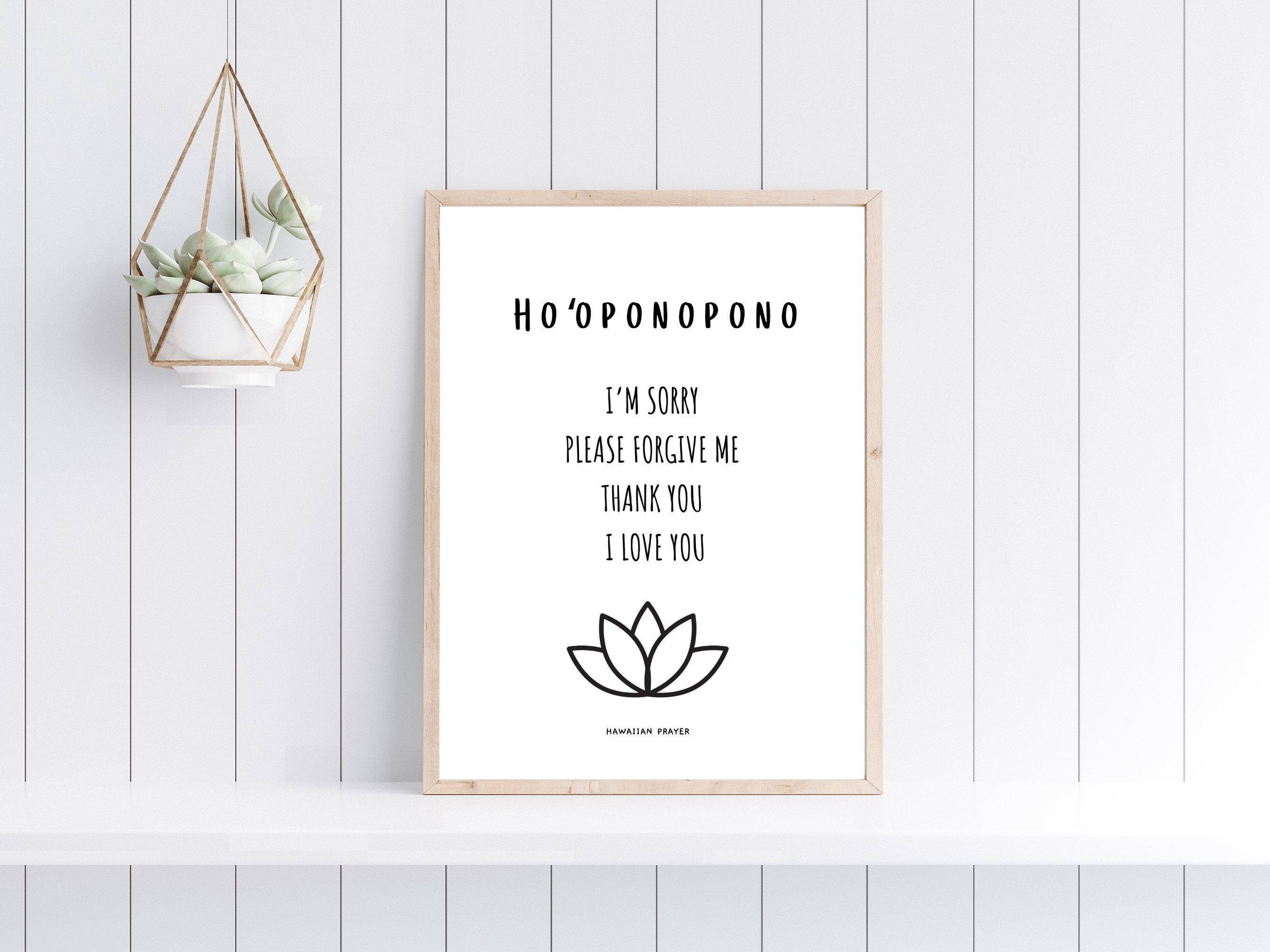 Ho'oponopono Wall Art, Ho'oponopono Prayer, Hawaiian Artwork, Hawaiian ...