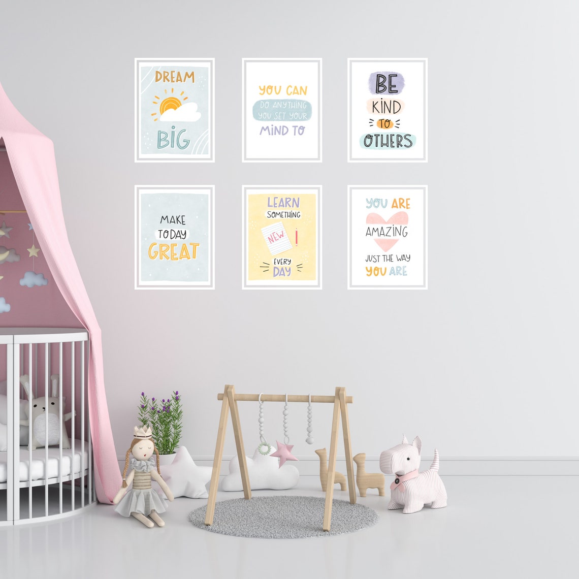 Kids Playroom Inspirational Art Wall Decor Set of 6 Prints - Etsy