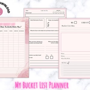 2023 Bucket List, Bucket List Planner, Self Discovery Prompts, Bucket ...