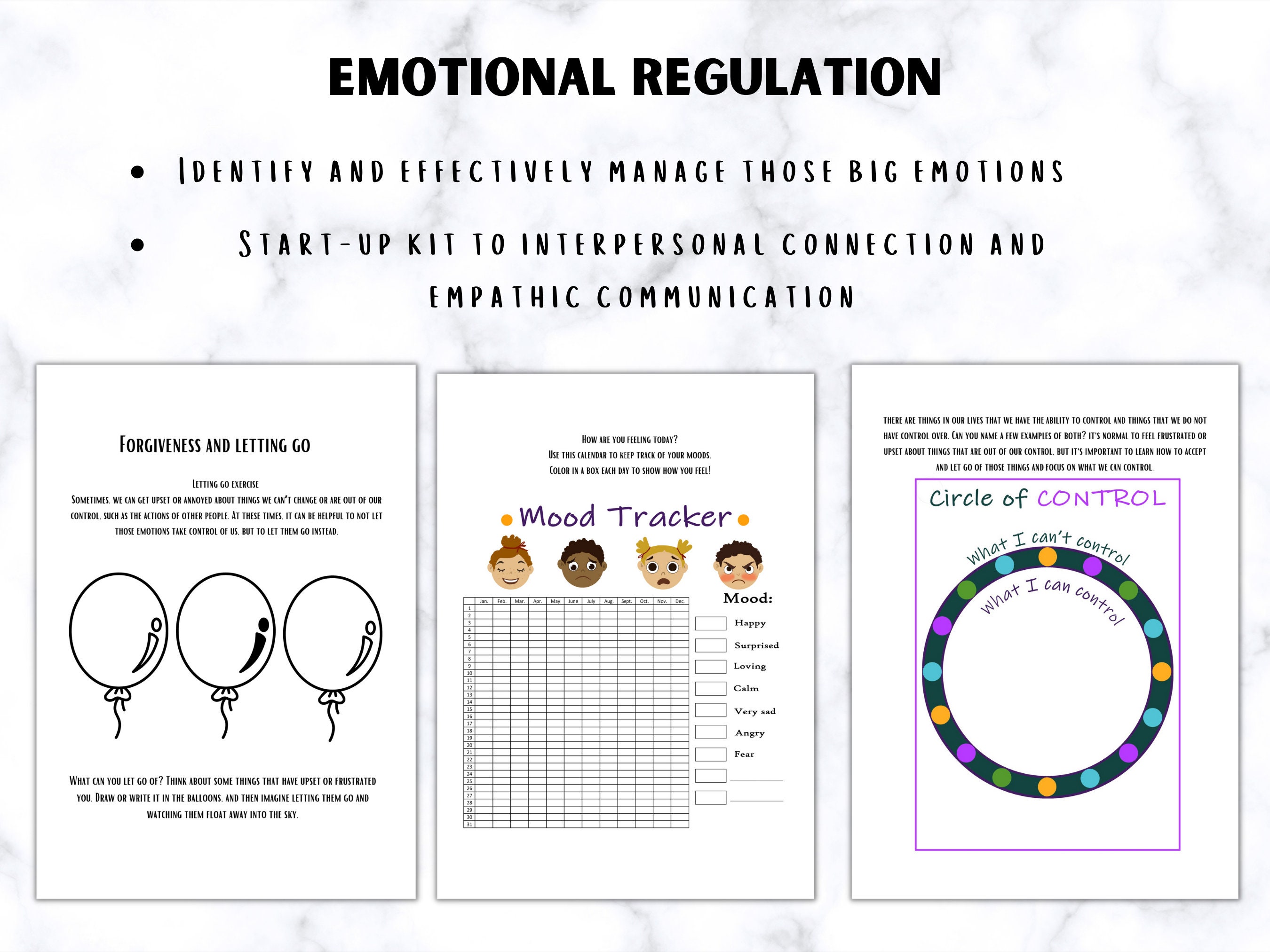 Self-regulation and Mindfulness for Kids Journal, Emotional ...