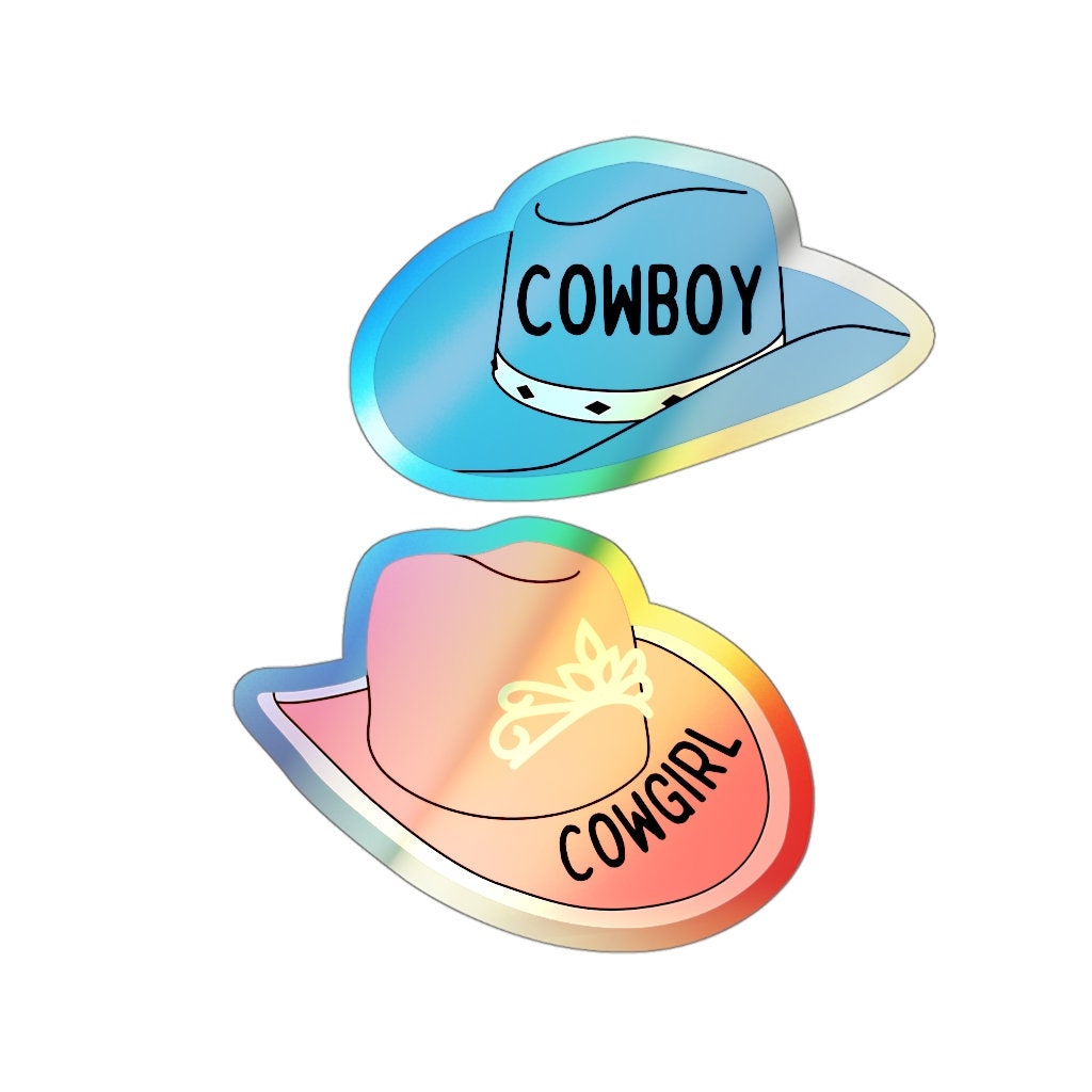 Holographic Sticker | Cowboy Sticker, Cowgirl Sticker, Stickers for Men ...
